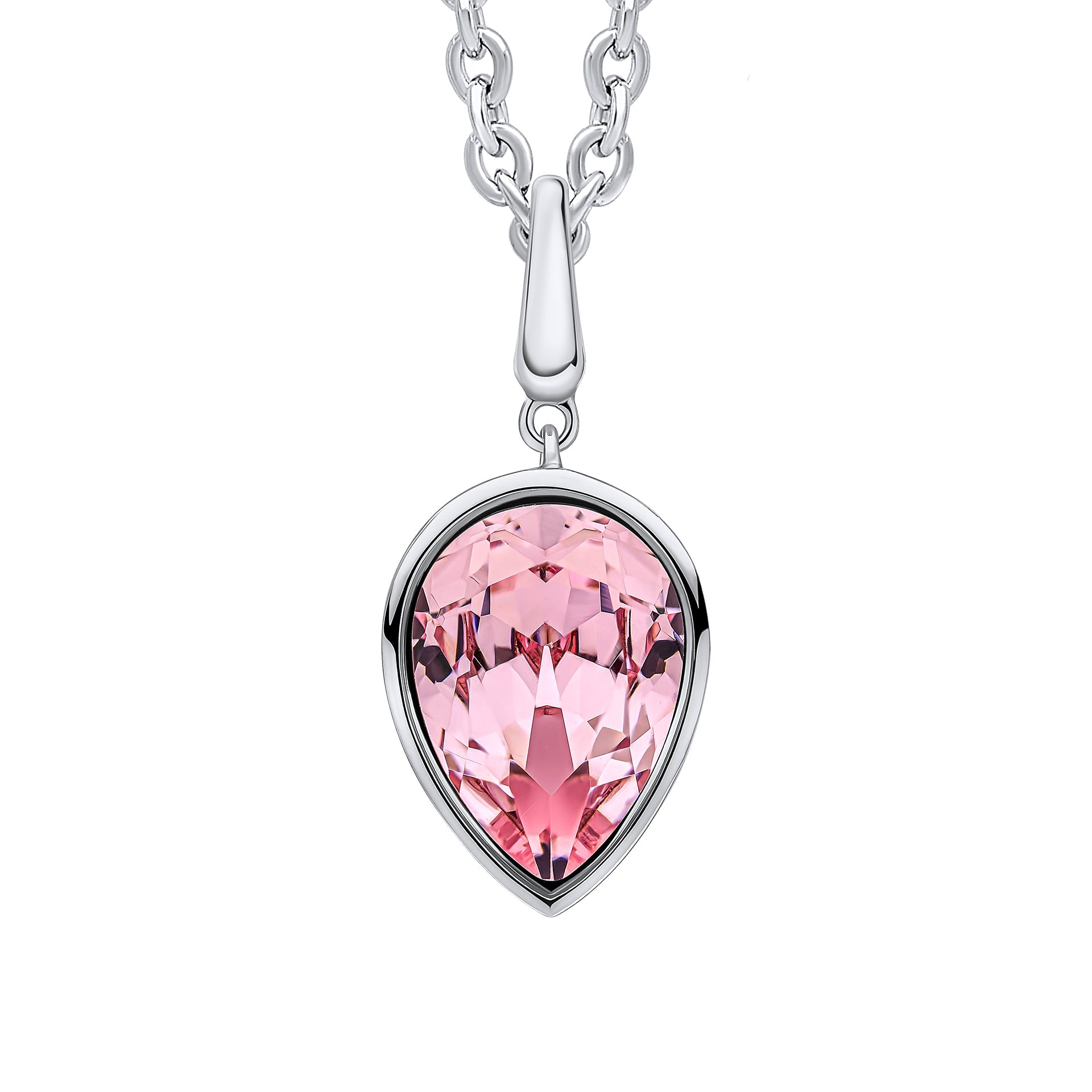 Inverted Pear Shape Preciosa Light Rose pendant – Glenray Jewellers