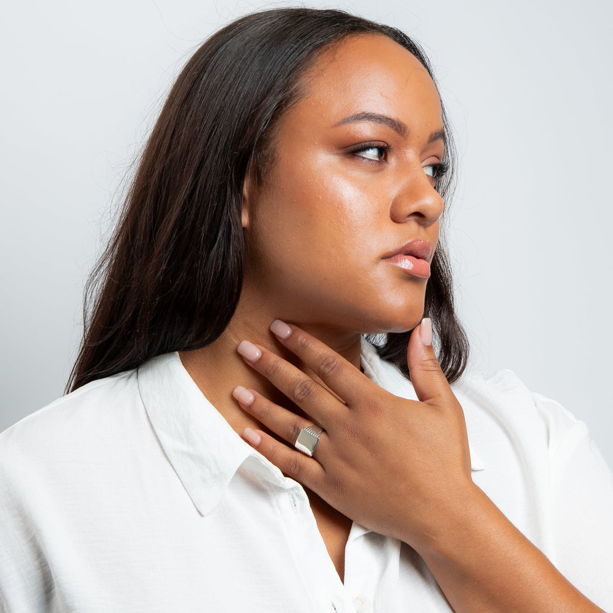Ridged Square Signet Ring – Glenray Jewellers